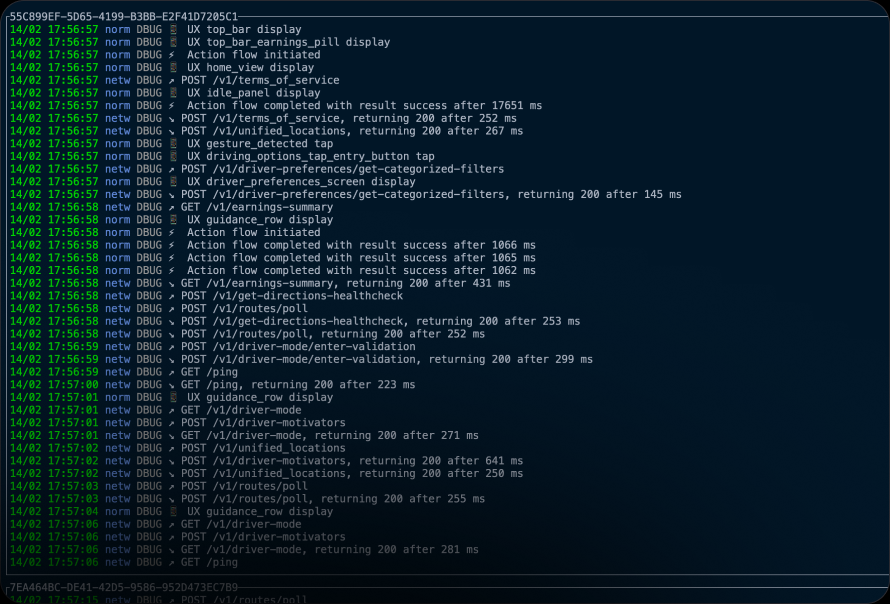 Debug in real time by streaming device logs directly