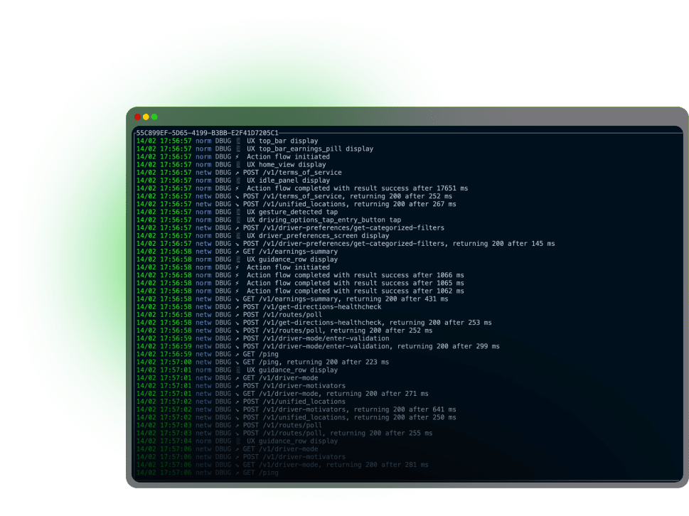 Stream device logs in real-time for easy debugging